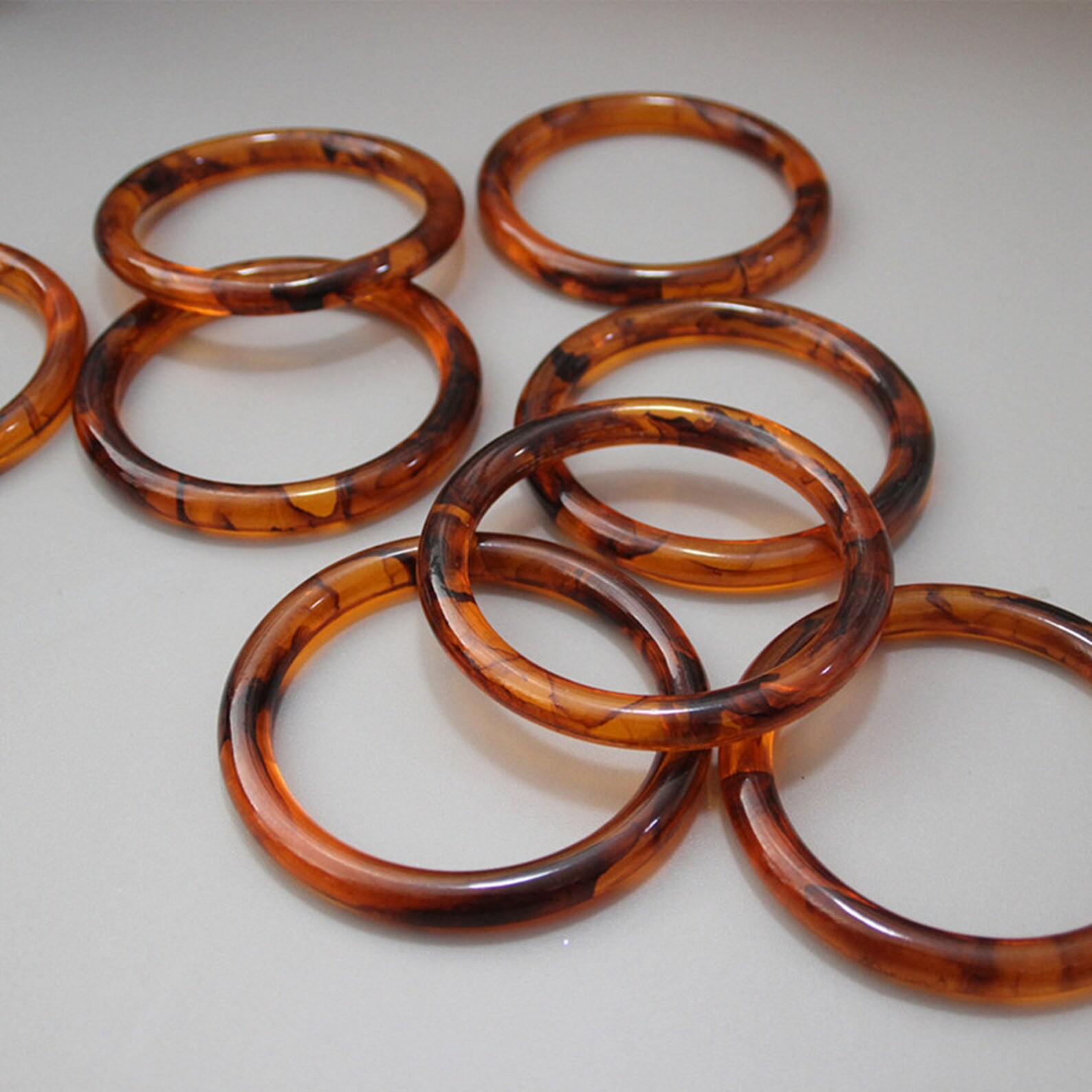 10cm Resin Circle Handle Fashion Acrylic Handle Round D-shaped - Etsy