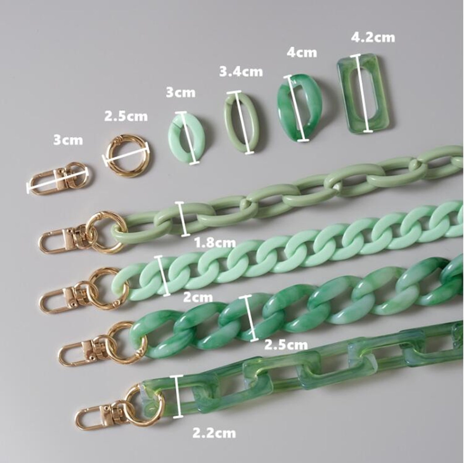 Fresh Resin Chain Thick Chain Acrylic Custom Chain Single | Etsy