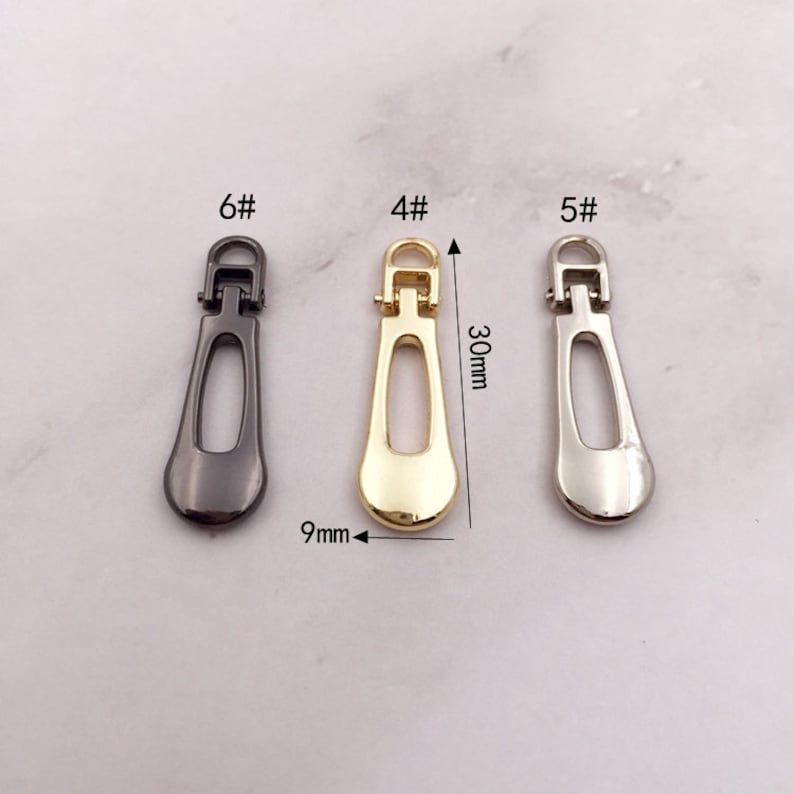 Silver Metal Zipper Pull Zipper Decorative Pull for Clothing - Etsy