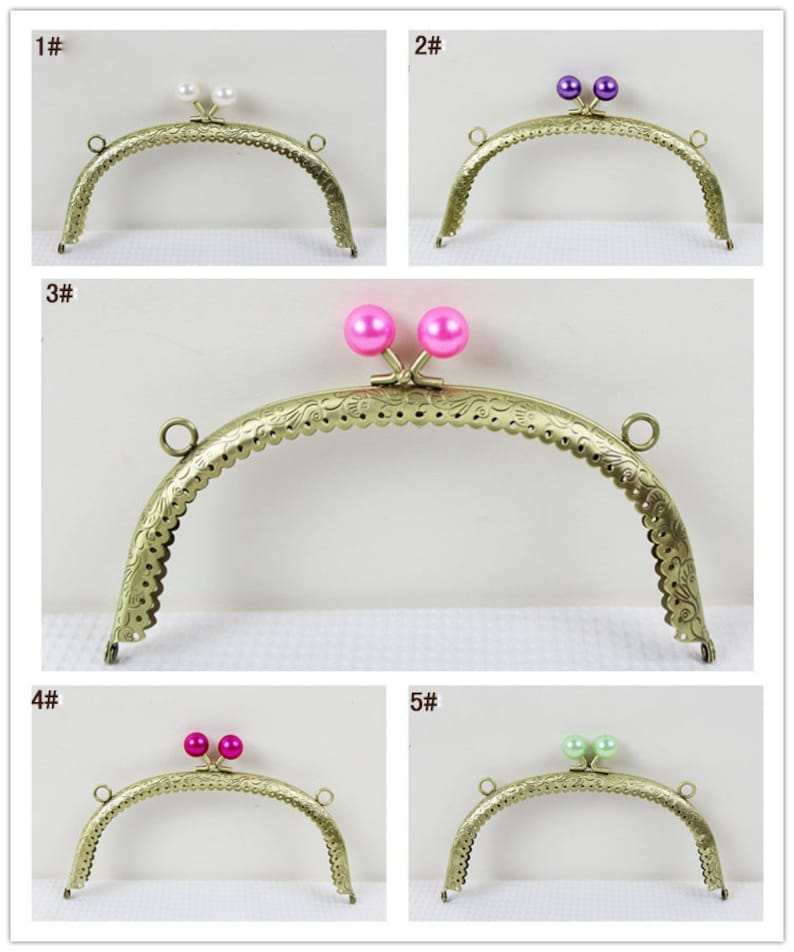 Antique Brass Wallet Frame With Ball Clasps Kiss Lock Frame | Etsy