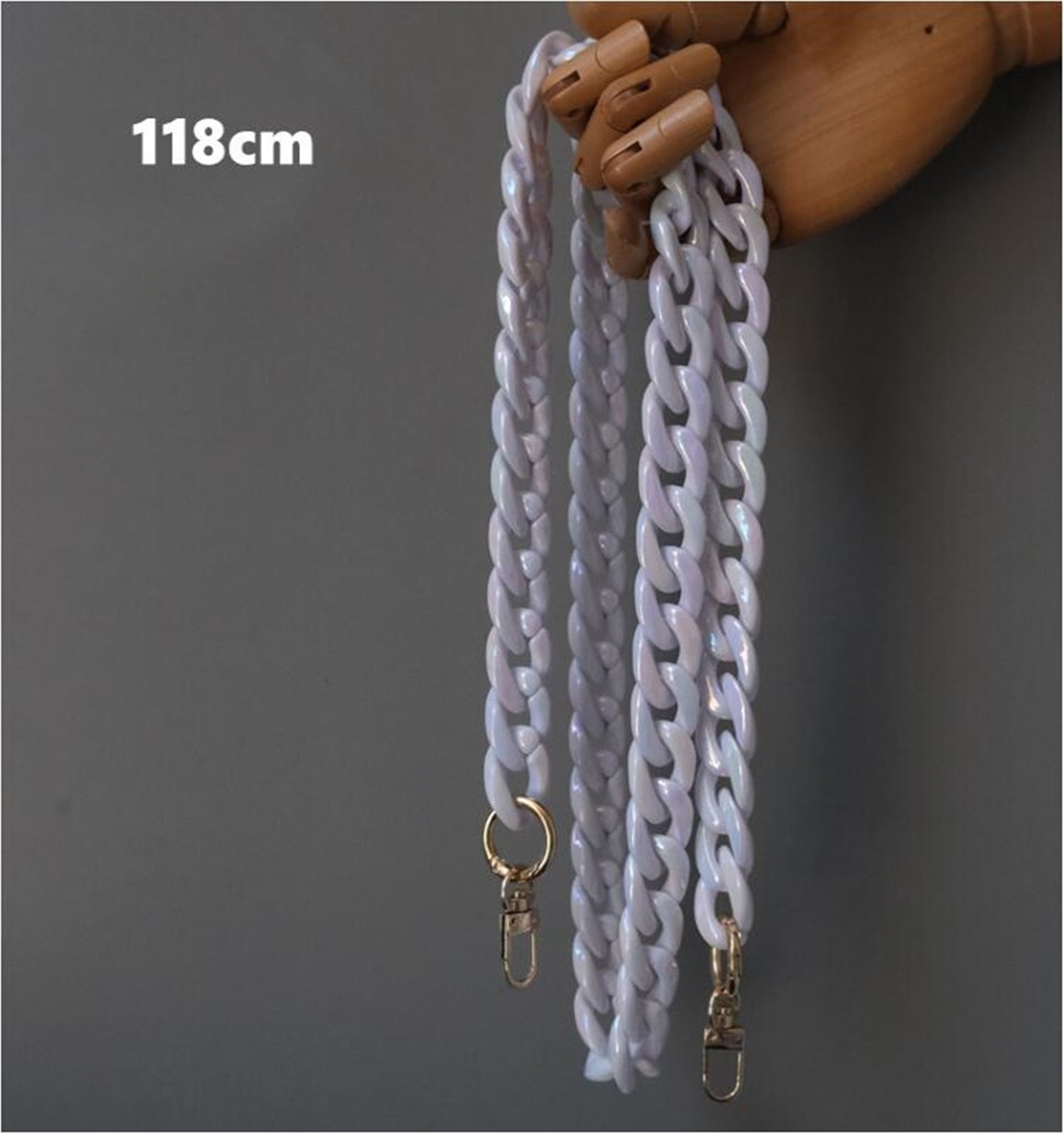 Fresh Chain Handmade Colorful Acrylic Chain White Chain Resin - Etsy