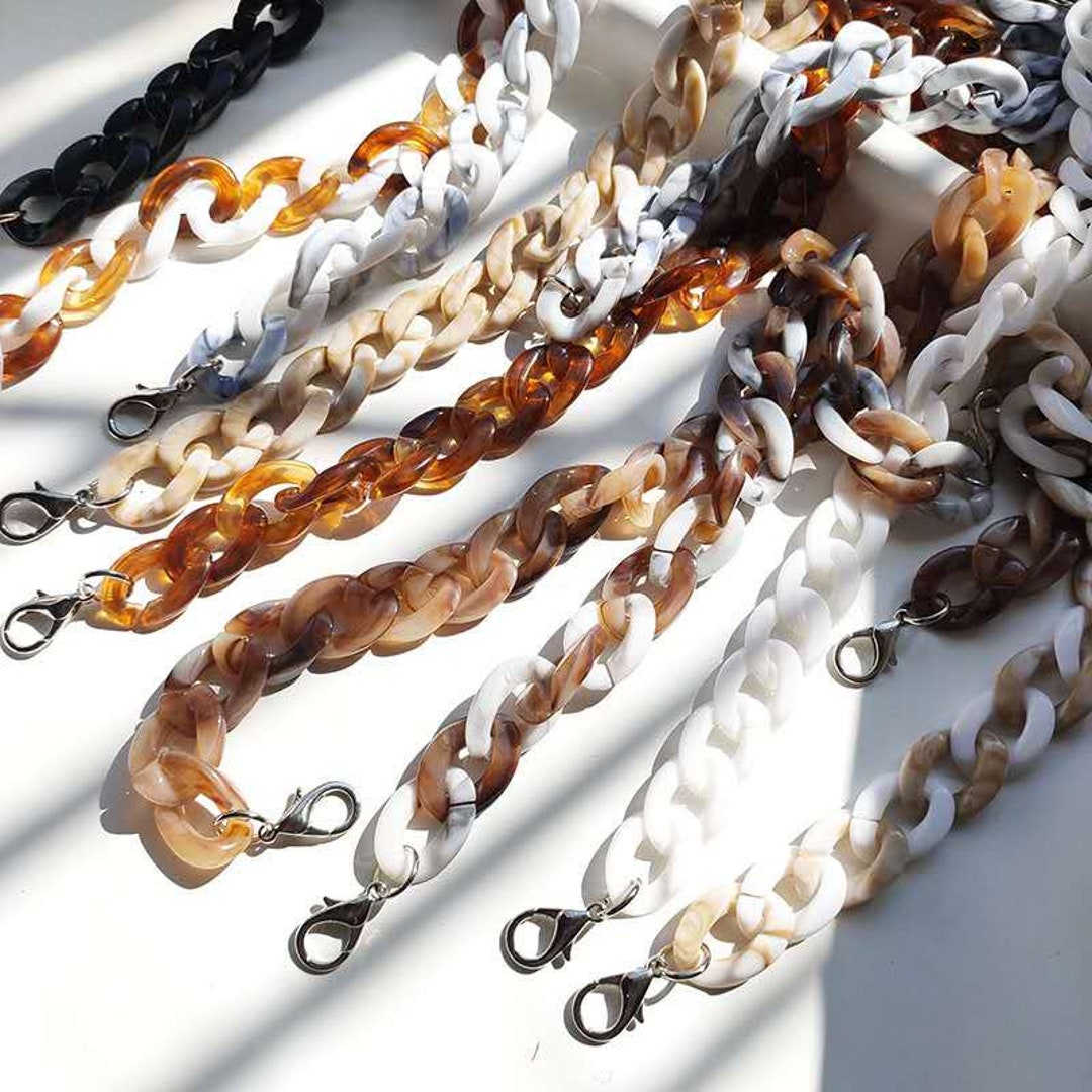 Acrylic Purse Chain Resin Bag Chain Bag Accessories Removable Resin ...