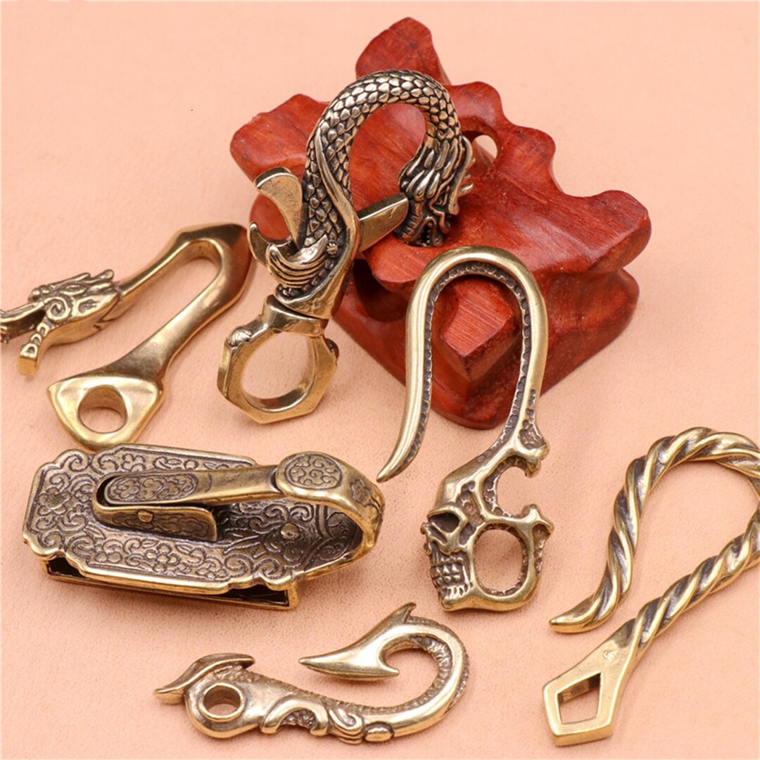 High Quality Winding Key Ring Pure Copper Key Ring Handmade Key Ring ...