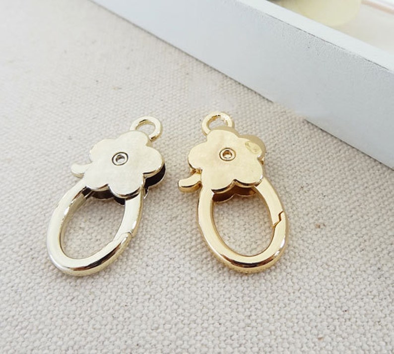 10PCS Golden Flower Hardware Clasp Chain Strap Clasp Nice - Etsy
