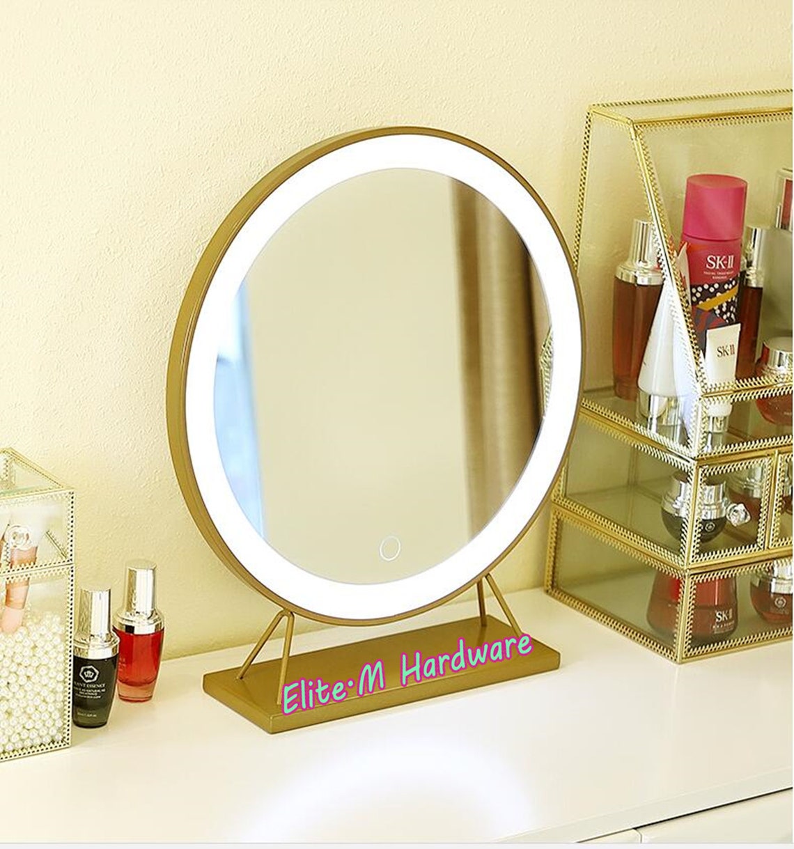 LED Mirror With Stand Mirror With Lights Make up Mirror - Etsy