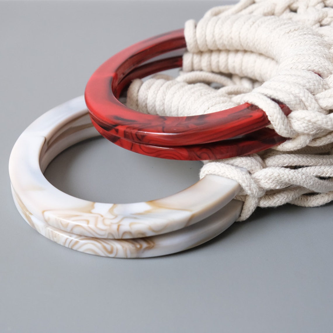 13cm Retro Resin Handle Acrylic Round D-shaped Handle DIY - Etsy