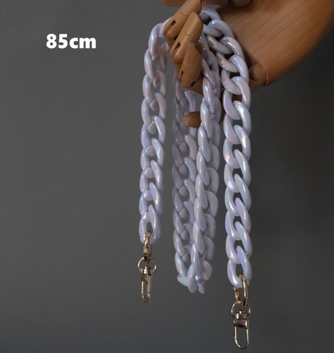 Fresh Chain Handmade Colorful Acrylic Chain White Chain Resin - Etsy