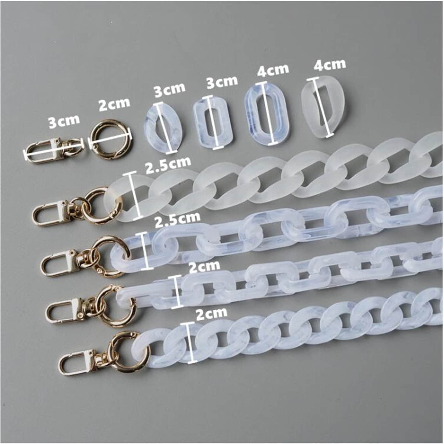 Acrylic Resin Chain Thick Chain Shoulder Bag Accessories Retro - Etsy