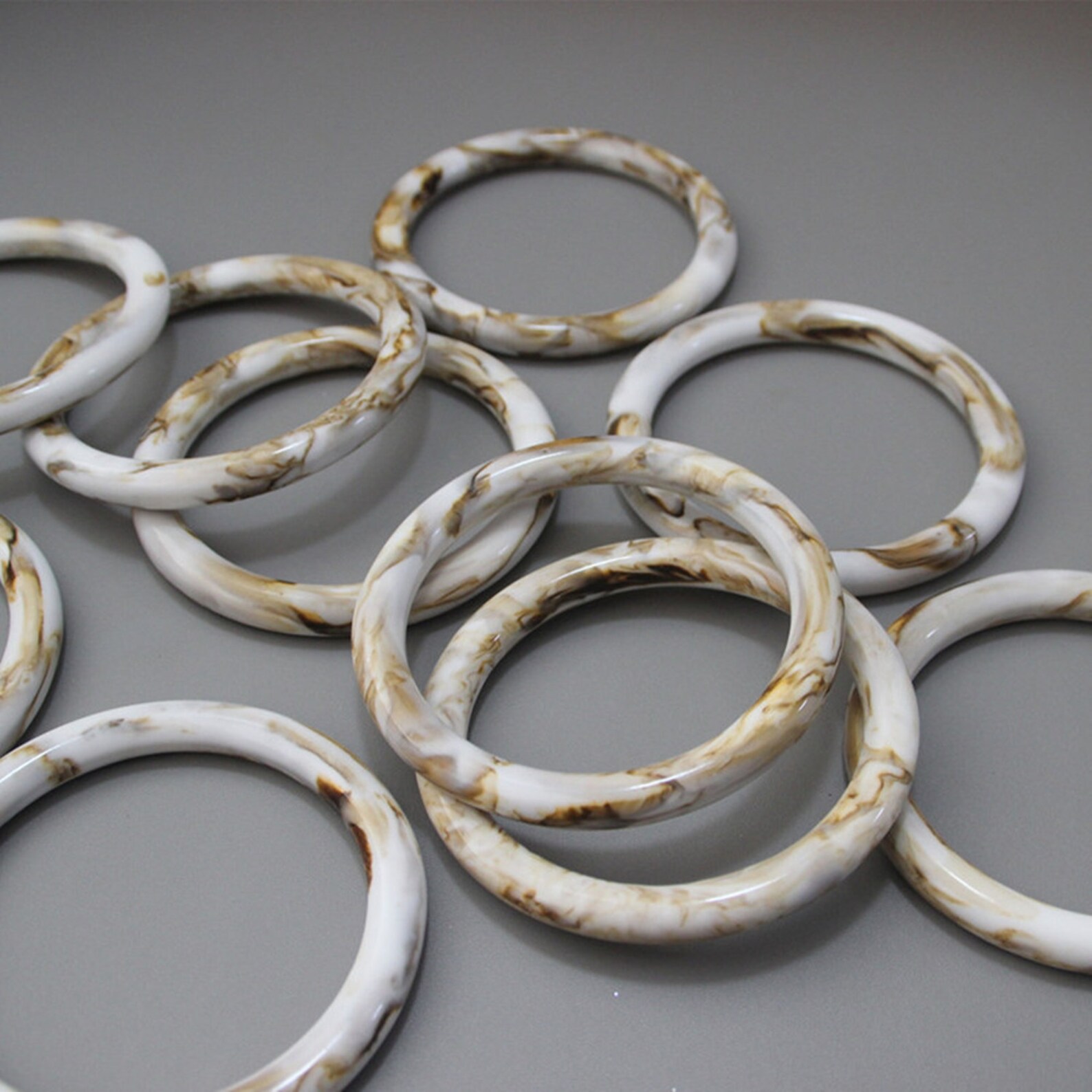 10cm Resin Circle Handle Fashion Acrylic Handle Round D-shaped - Etsy