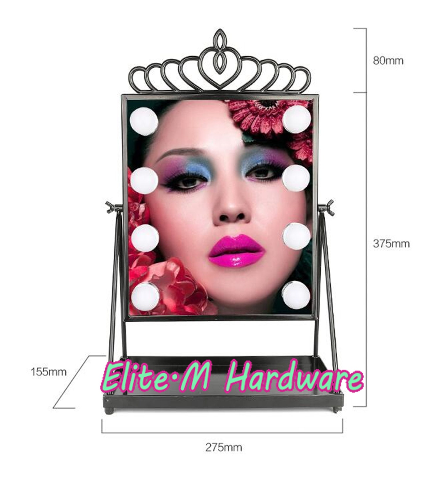 Princess LED Makeup Mirror With Bulb Desktop Crown Dressing - Etsy