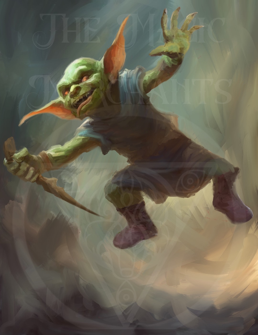 Feral Goblin: 8x10 Print on Wood - Etsy