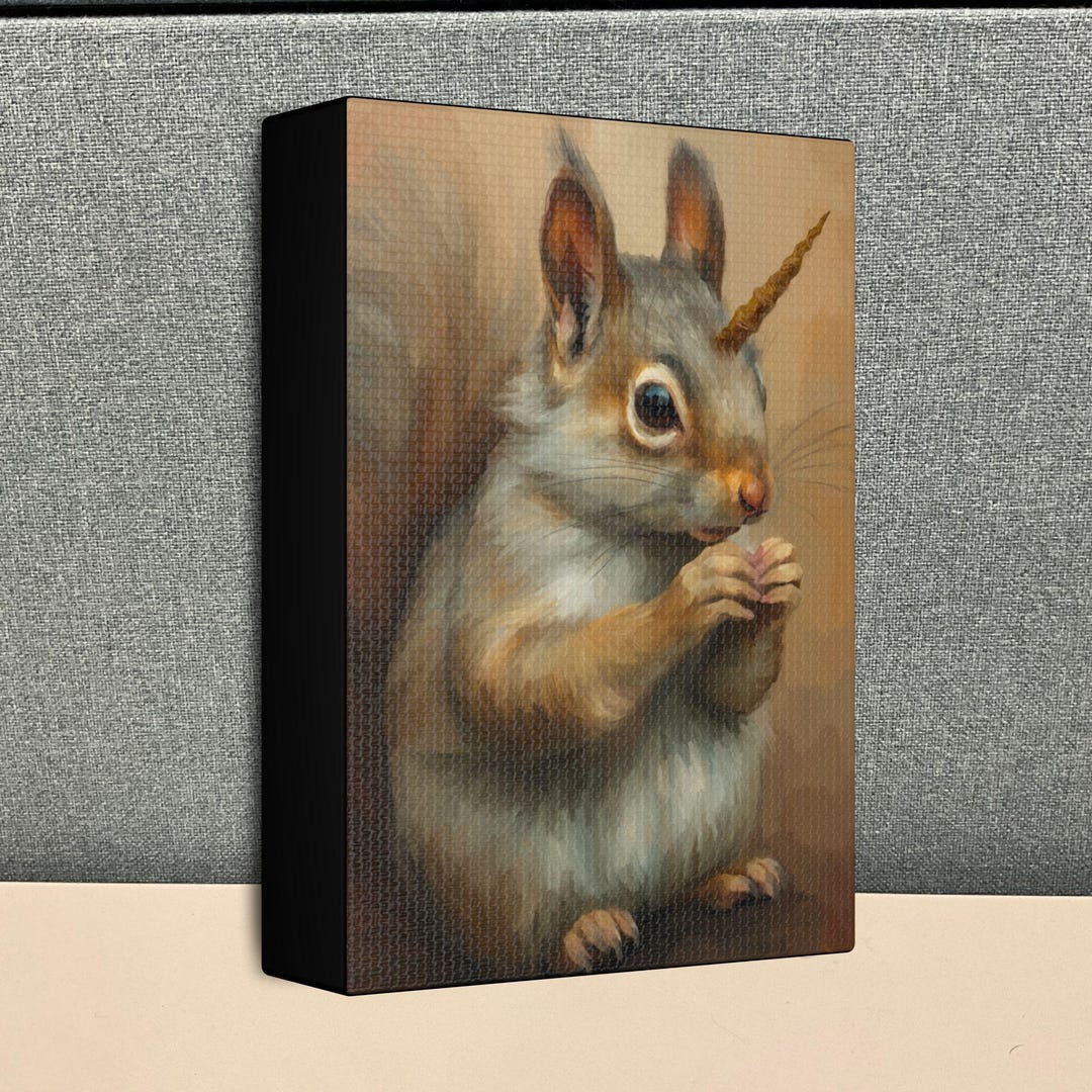 Ratatoskr the Norse Squirrel Wall Art Decoration, Stretched Satin ...