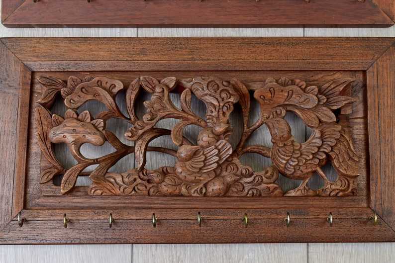 Antique Wall Frame With Towel Hooks, Kitchen Ornament or Bathroom ...