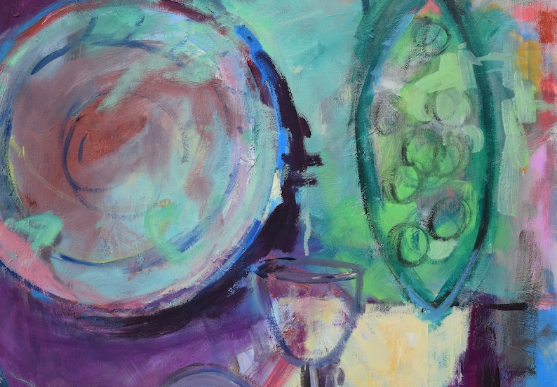 Original Abstract Still Life Vertical Painting - Etsy