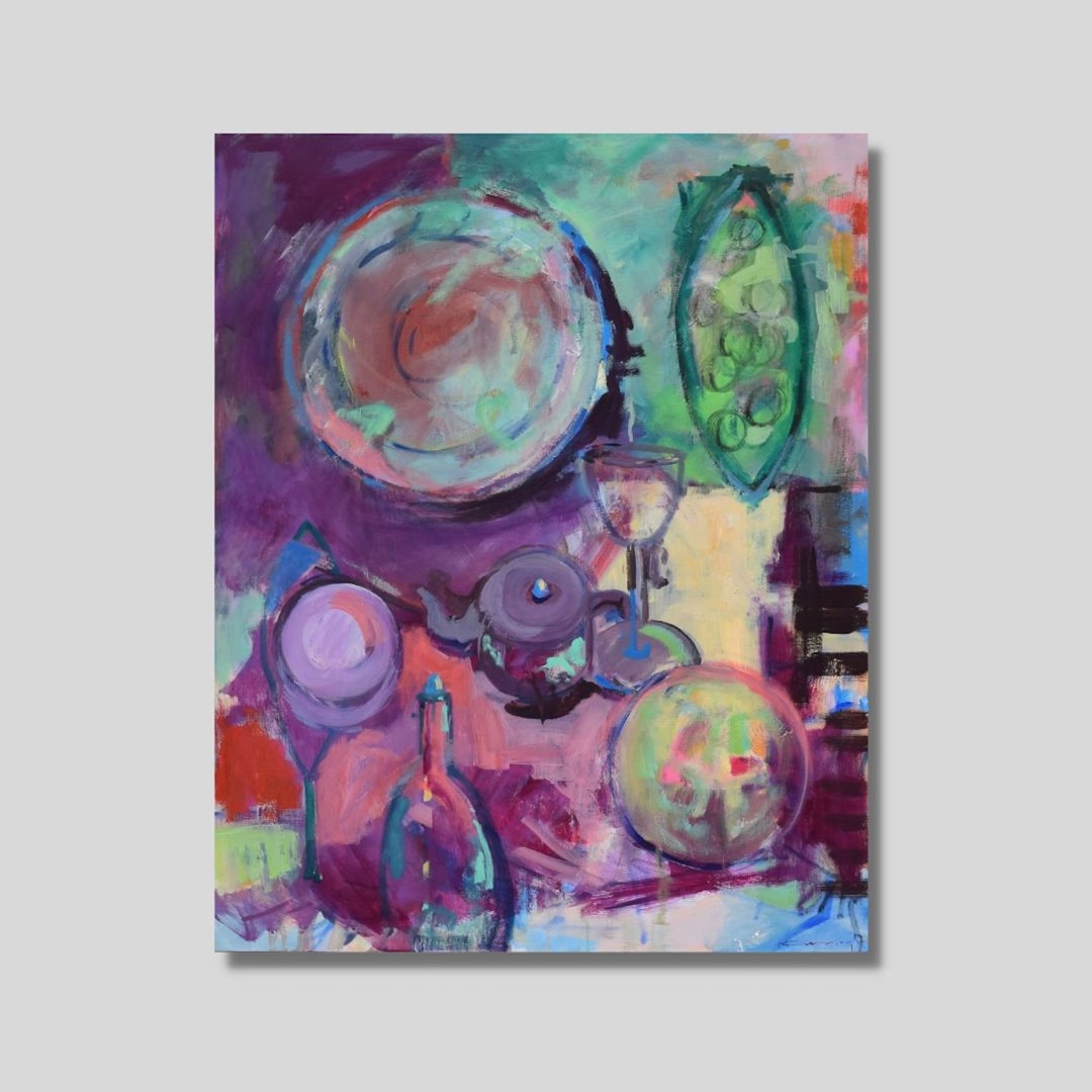 Original Abstract Still Life Vertical Painting - Etsy
