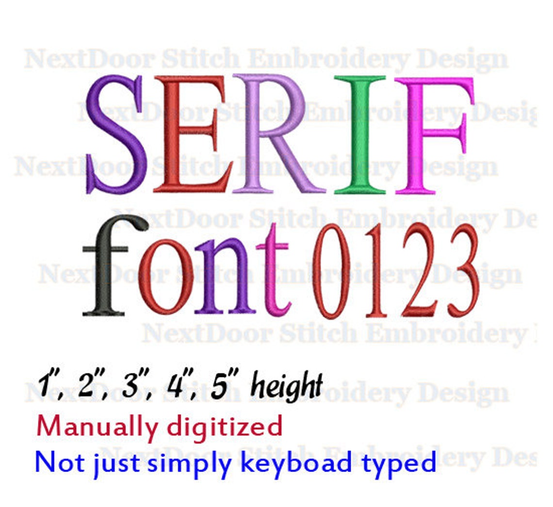 Serif Font Embroidery Design Block Alphabet Set Includes BX - Etsy