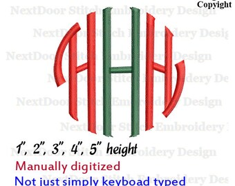 3 Letter Natural Circle Monogram Font SVG Eps DXF Cutting - Etsy