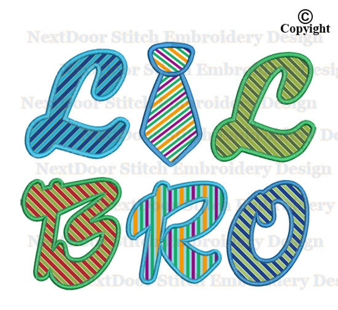 Little Brother Lil Bro Embroidery Design Machine Embroidery - Etsy