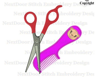 Applique Scissors Embroidery - Etsy