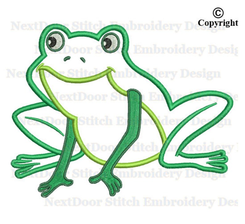 Frog embroidery design frogs embroidery applique file | Etsy
