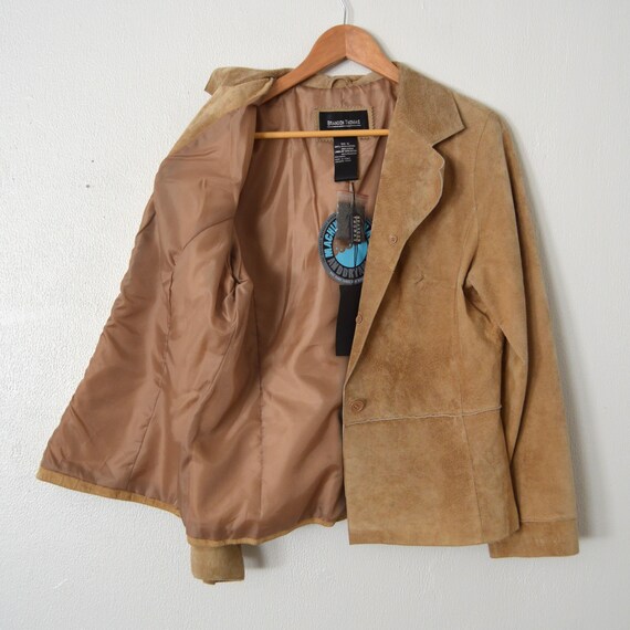 Camel Brown Suede Leather Jacket | Washable Suede Jac… - Gem