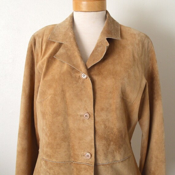 Camel Brown Suede Leather Jacket | Washable Suede Jac… - Gem