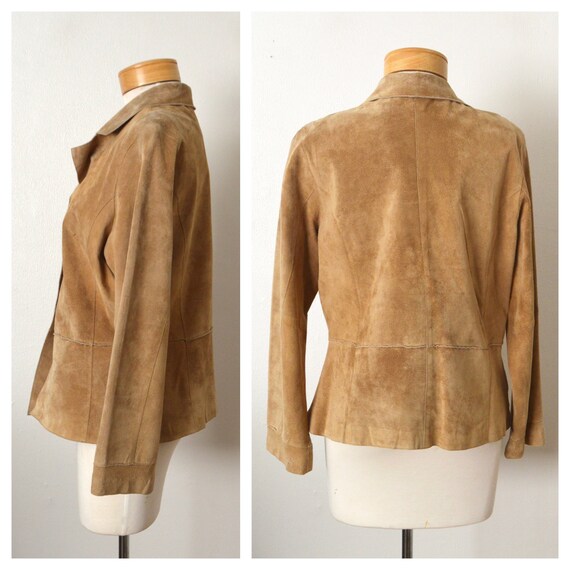 Camel Brown Suede Leather Jacket | Washable Suede Jac… - Gem