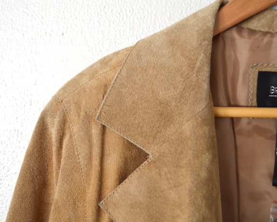 Camel Brown Suede Leather Jacket | Washable Suede Jac… - Gem