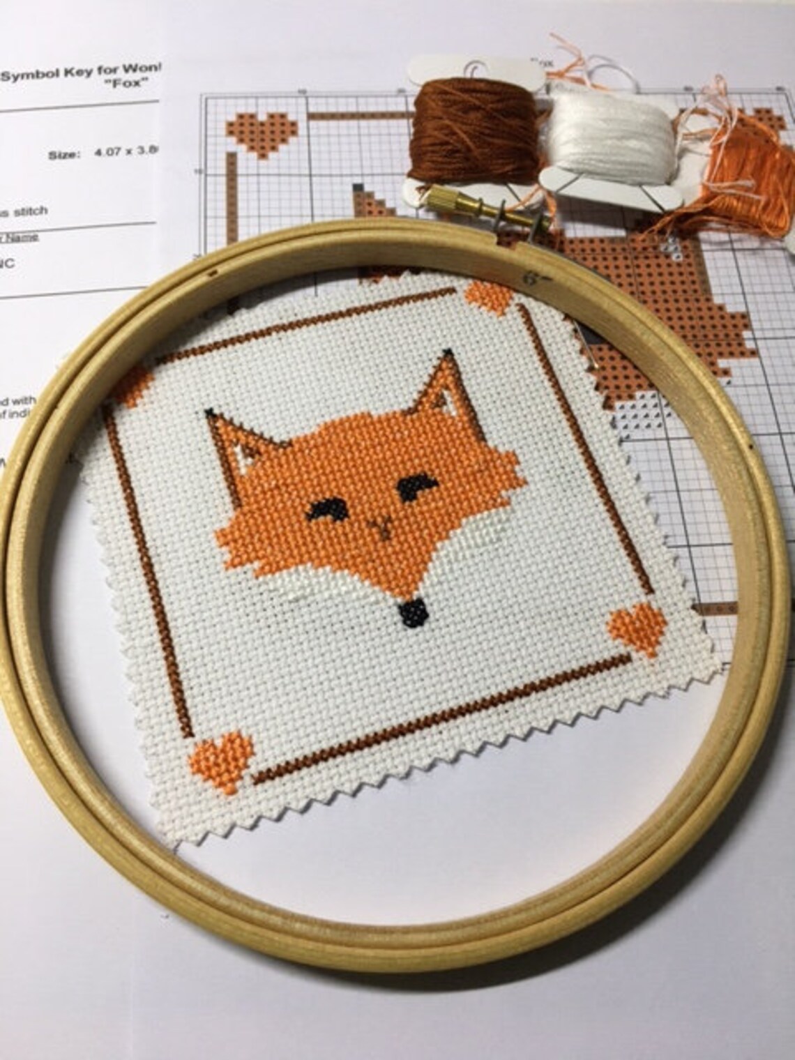 Cross Stitch Fox Pattern PDF Digital Download - Etsy