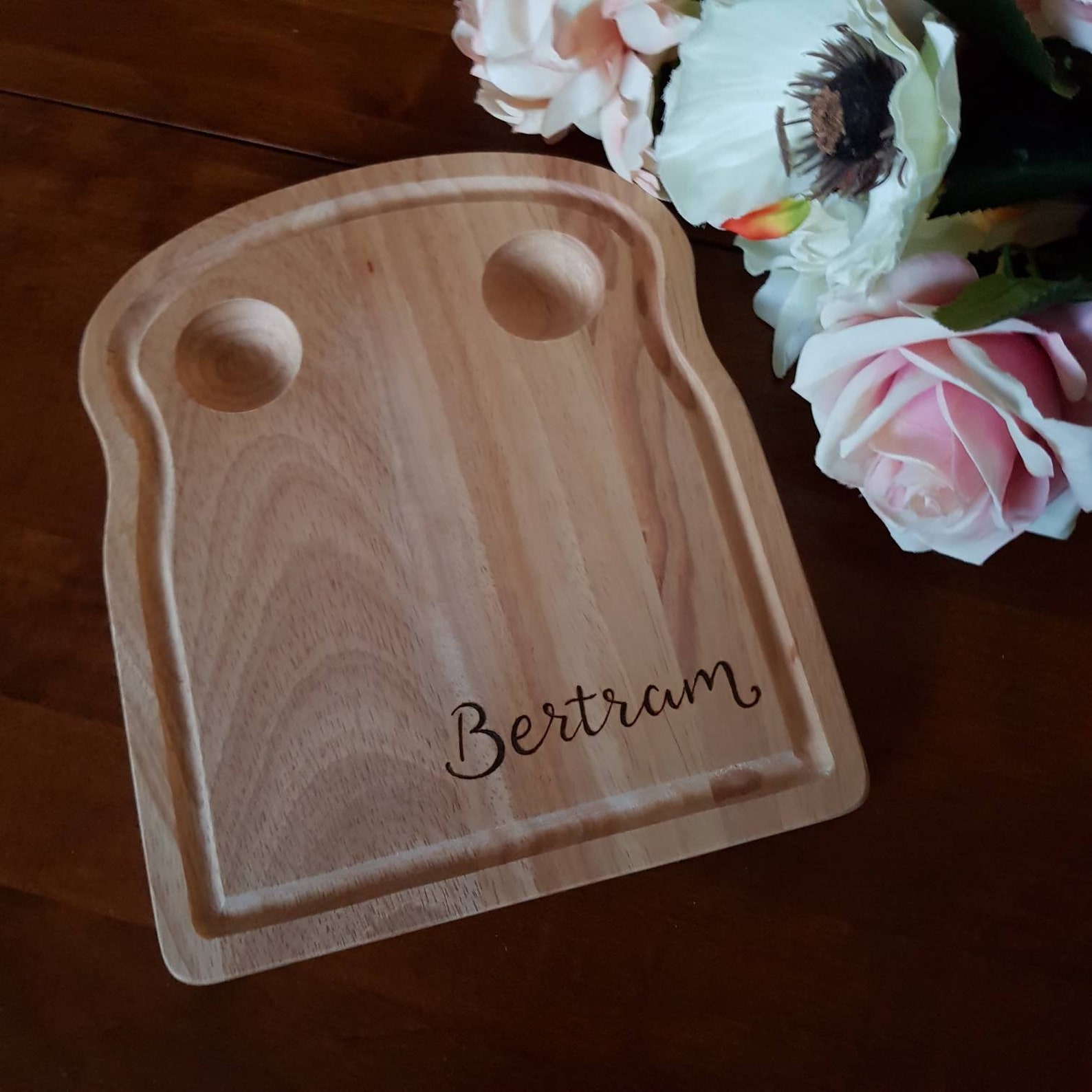 Dippy Egg and Soldiers Plate, Wooden Egg Board Perfect Easter Gift for ...