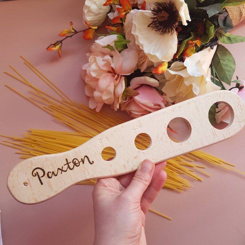 Personalised Spaghetti Measure Wooden Pasta Size Guide - Etsy