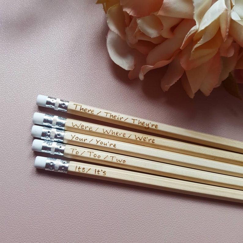 Grammar pencils Teacher gift pencils HB pencil sets grammar | Etsy