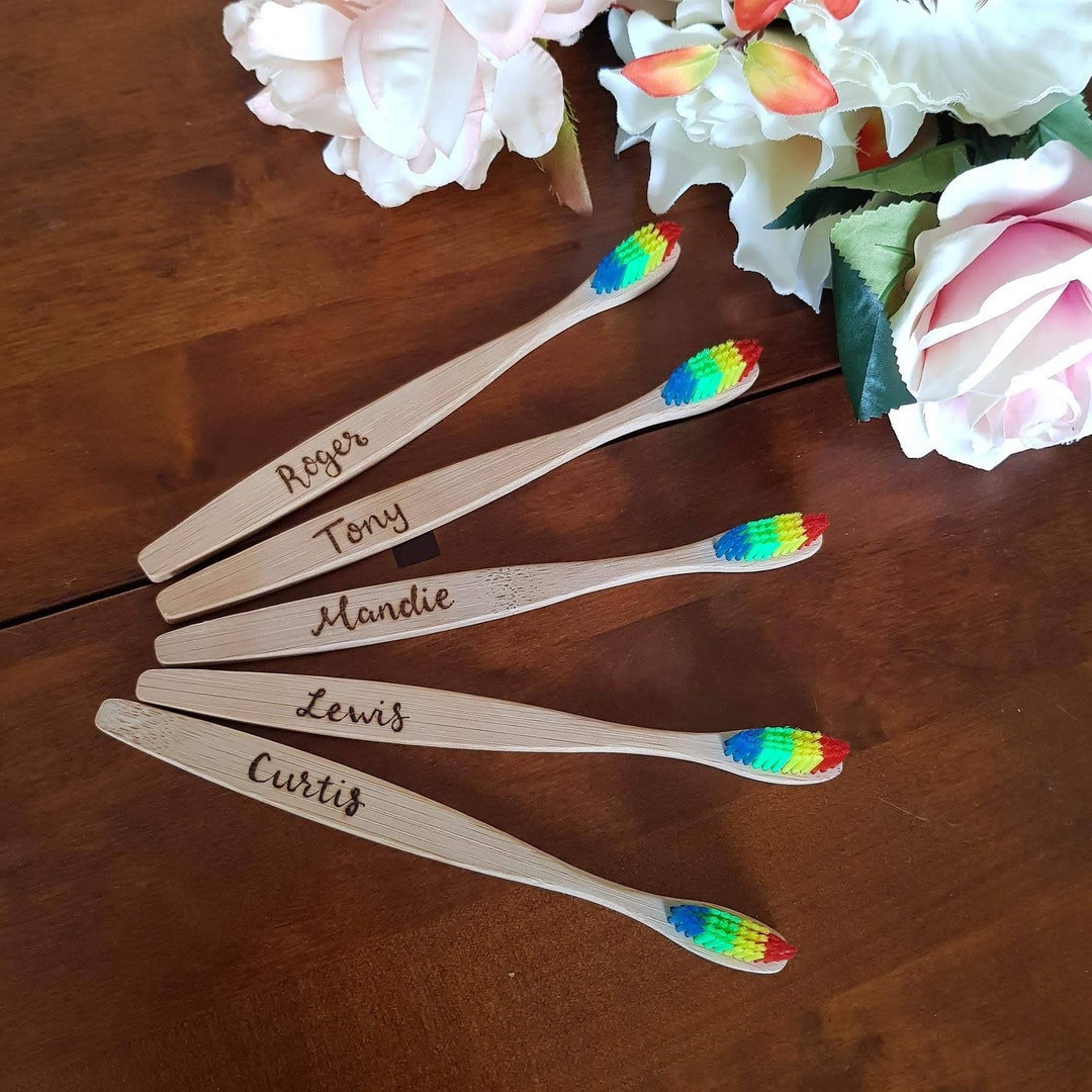 Family Pack Personalised Toothbrush Set, Bamboo Toothbrushes, Eco ...