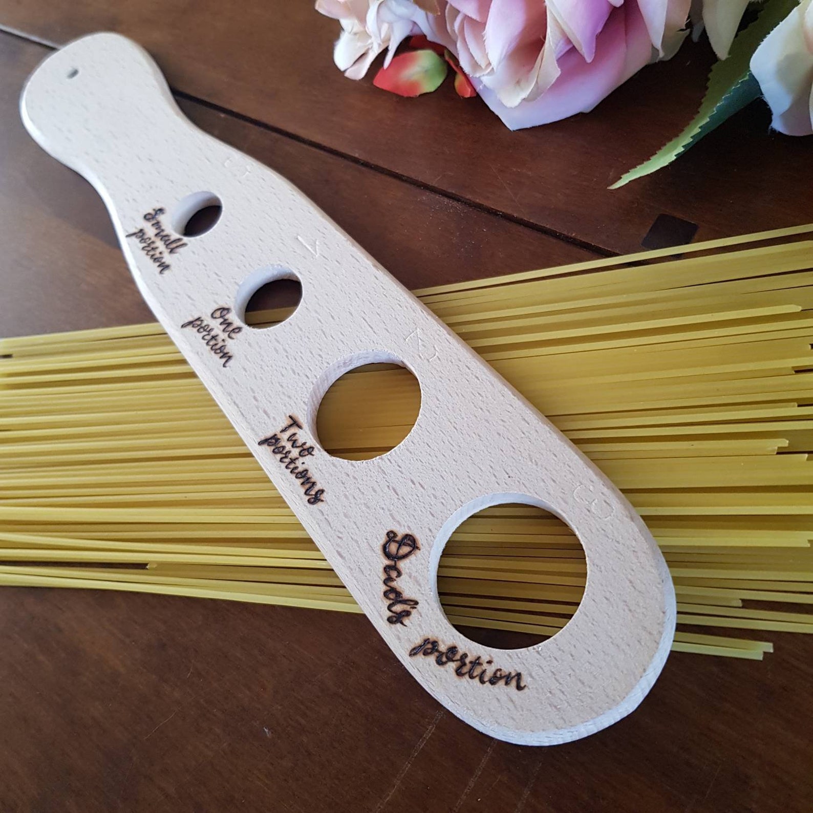 Personalised Spaghetti Measure Wooden Pasta Size Guide - Etsy