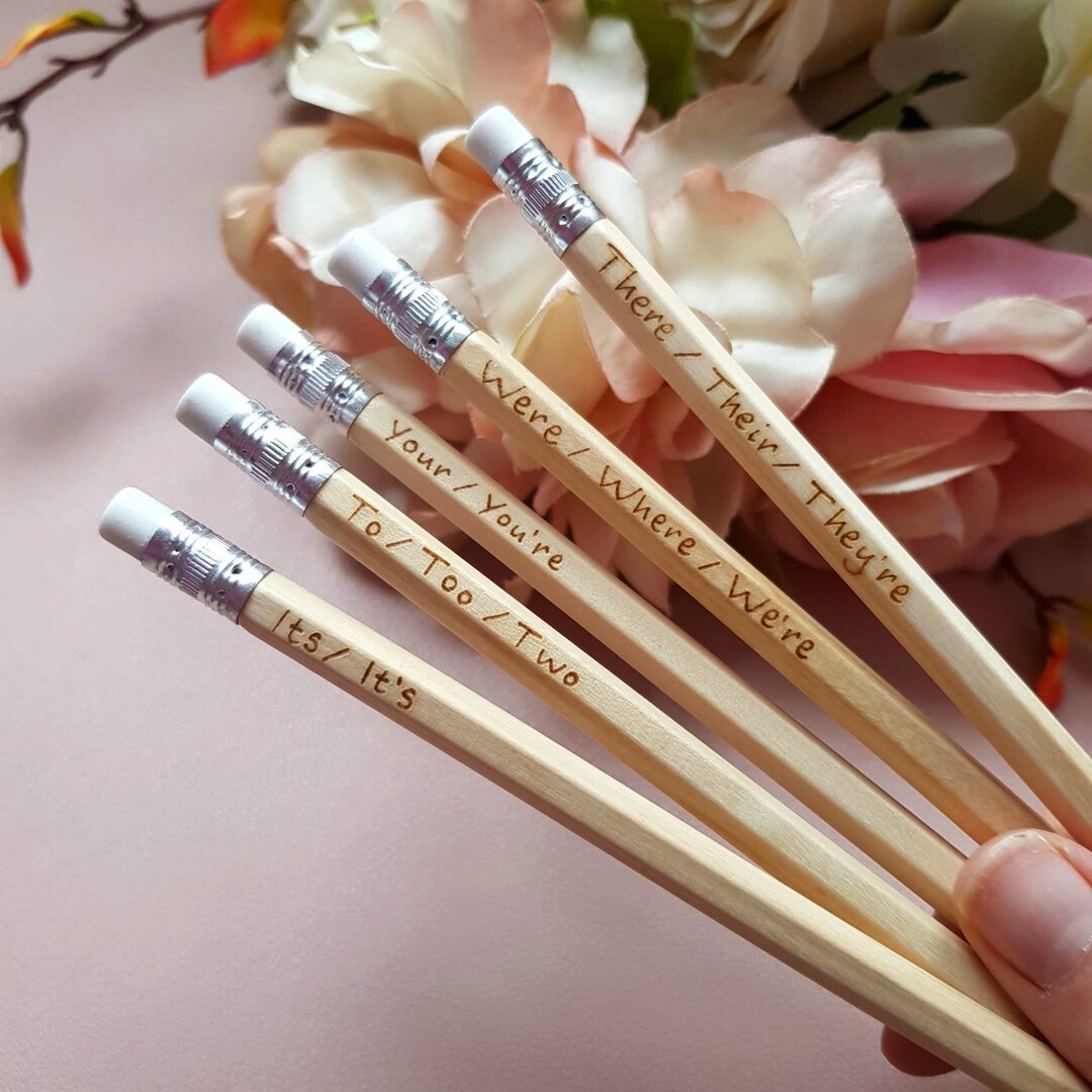 Grammar Pencils, Teacher Gift Pencils, HB Pencil Sets, Grammar Set ...