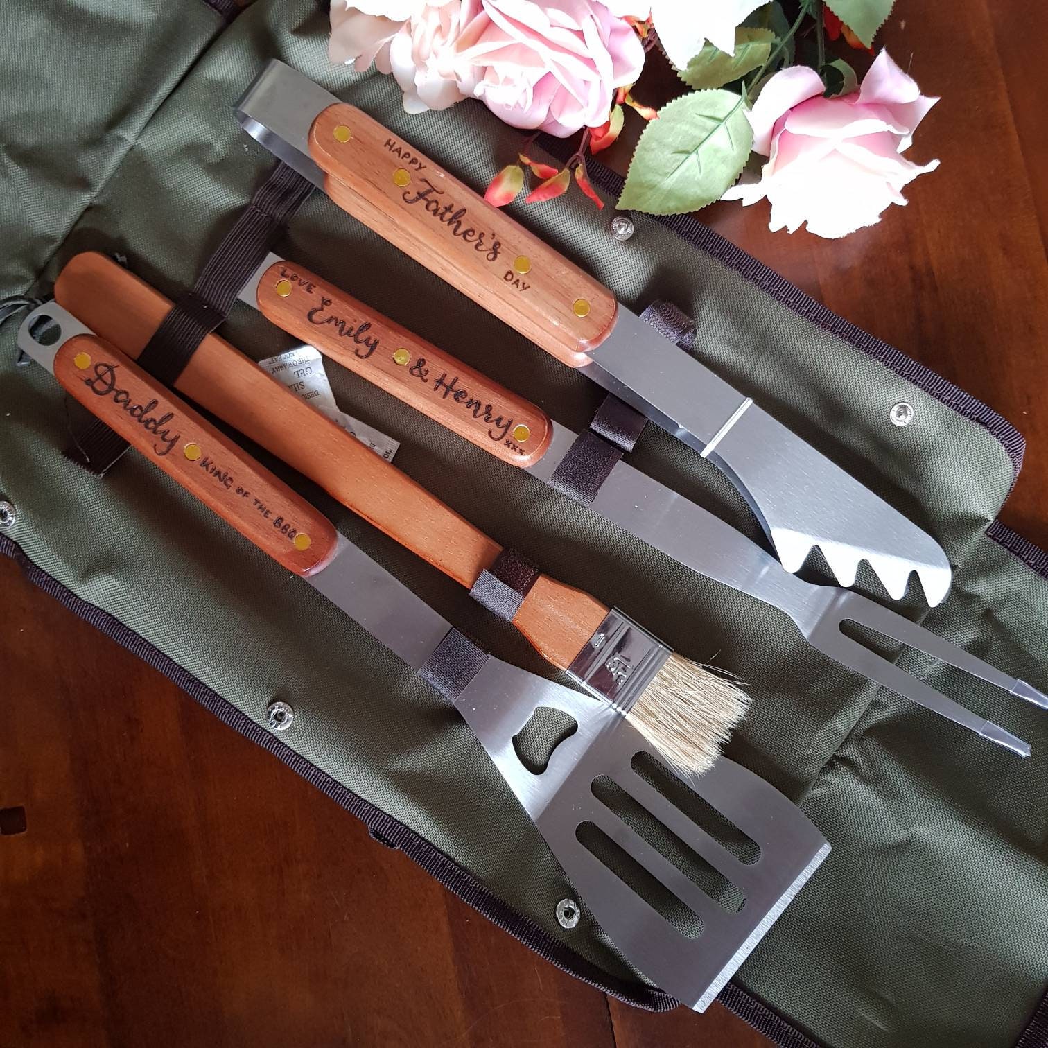 Personalised Barbecue Tools BBQ Tool Set Custom BBQ Kit - Etsy