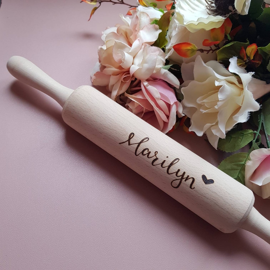Personalised Rolling Pin Baking Gift With Custom Pyrography Which is a ...