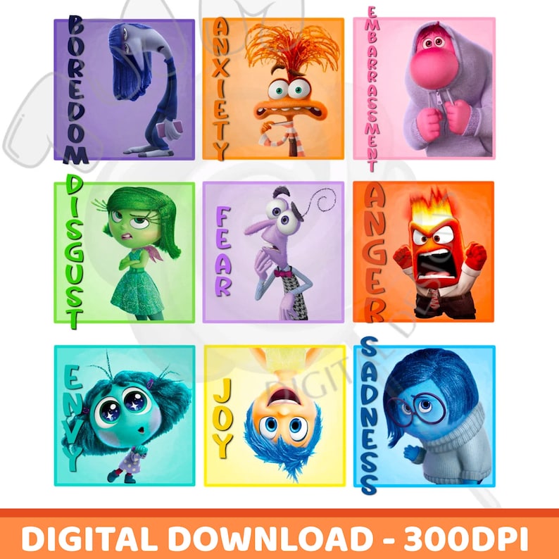 Bundle Inside Out 2 It's Okay to Feel All the Feels Png, Emotions ...