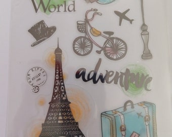 Explore World Map Sticker - Etsy