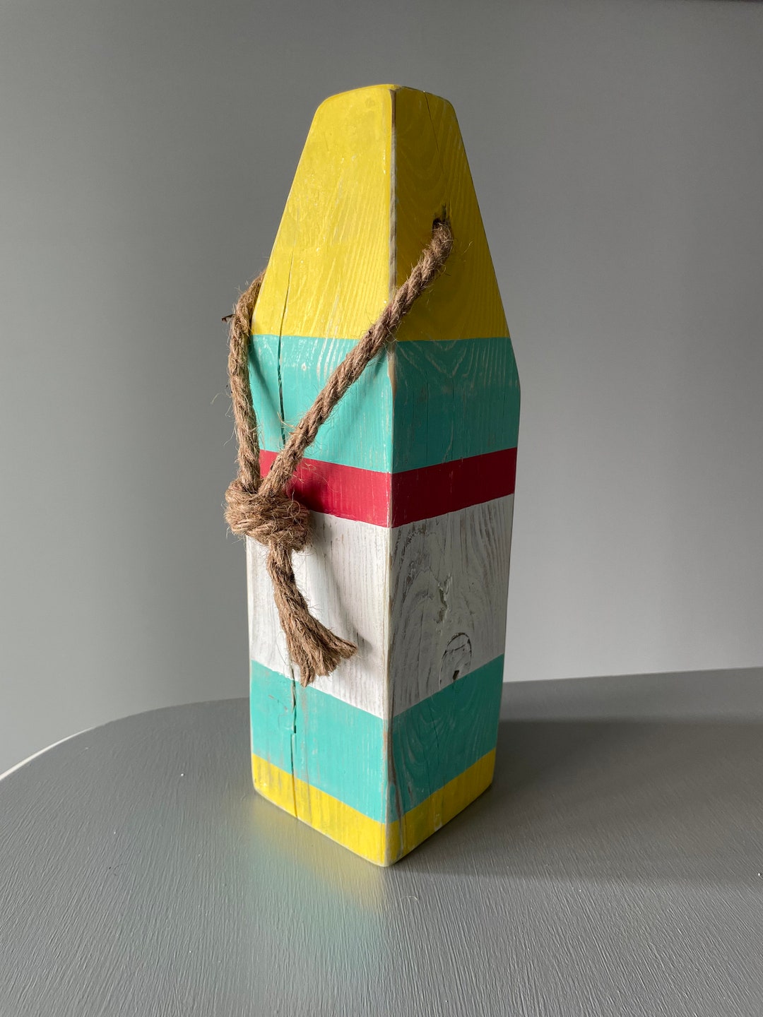 Large Colorful Decorative Wooden Buoy, Beach Decor, Coastal Decor - Etsy