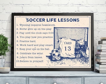 Soccer Life Lessons Poster - Etsy