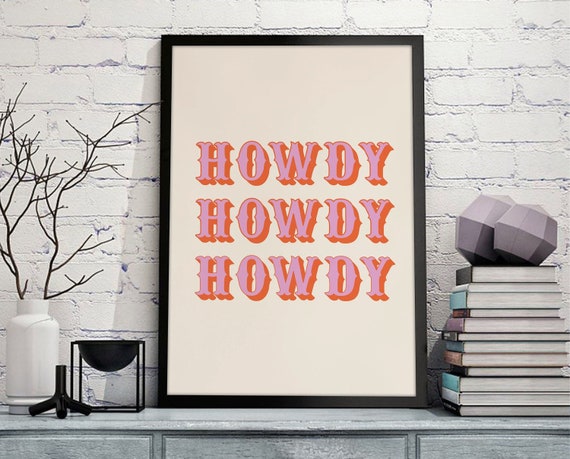 Howdy Howdy Printable Howdy Sign Howdy Print Western Print - Etsy
