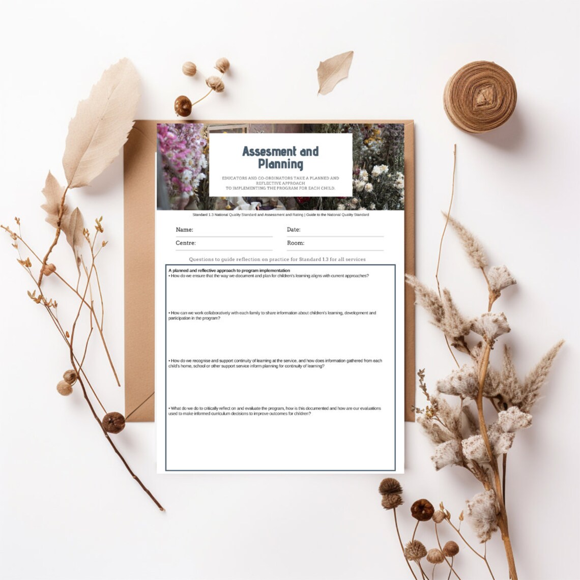 Critical Reflection Template for ECE Leaders to Reflect Assessment and ...