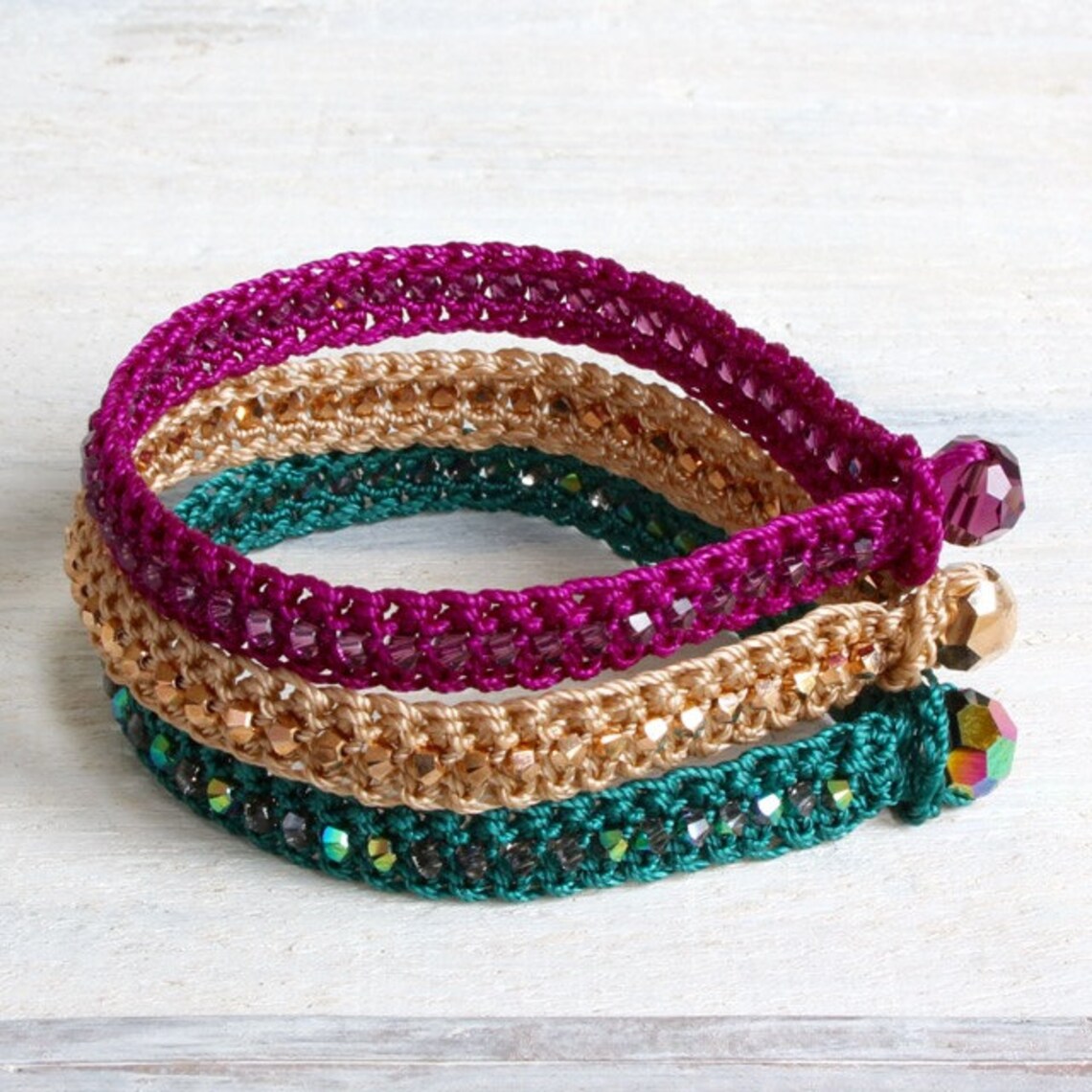 Mix and Match Three Bracelet Crochet Kit - Pattern Included - Etsy