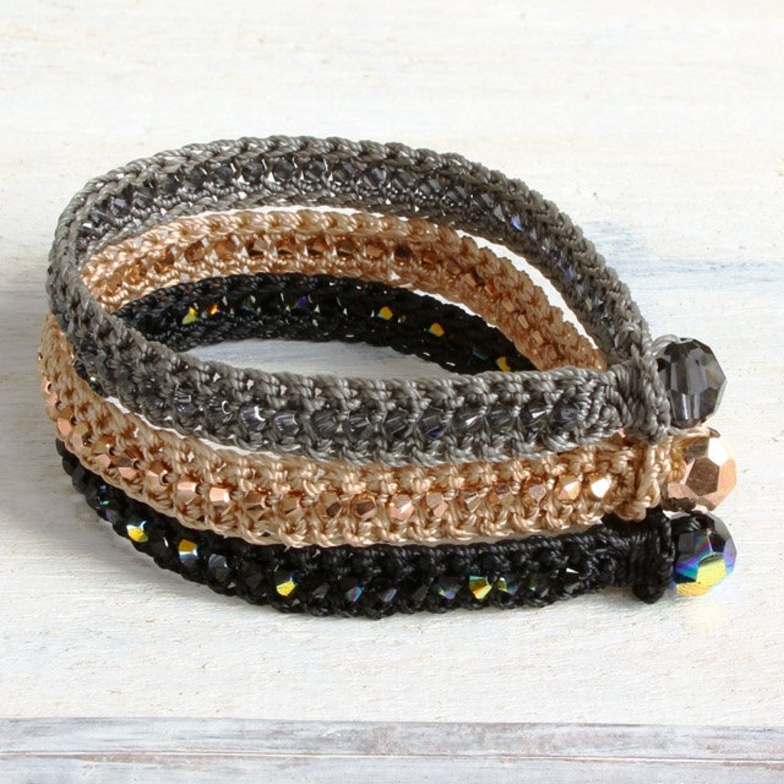 Mix and Match Three Bracelet Crochet Kit - Pattern Included - Etsy