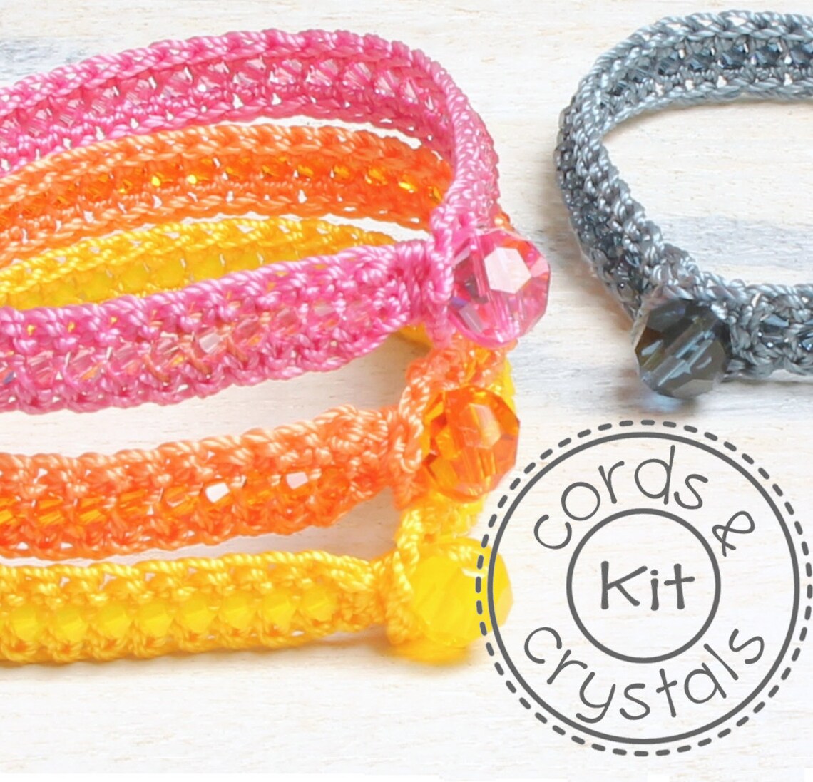 Mix and Match Three Bracelet Crochet Kit - Pattern Included - Etsy