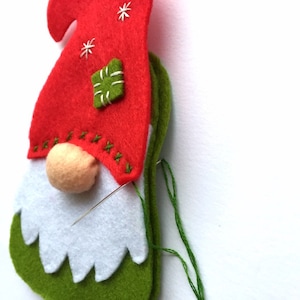 Swedish Gnome Ornament PDF, Felt Gnome Pattern, Christmas Gnome Sewing ...
