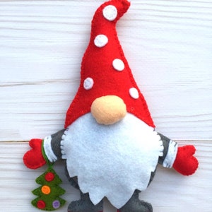 Swedish Gnome Ornament Pattern, Scandinavian Gnome, Christmas Gnome ...