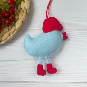 Christmas Bird Pdf Pattern, Felt Bird Ornament Pdf, Sewing Bird ...