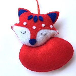 Felt Fox Sewing Pattern, Swedish Fox Felt Ornament, Felt Fox Digital ...